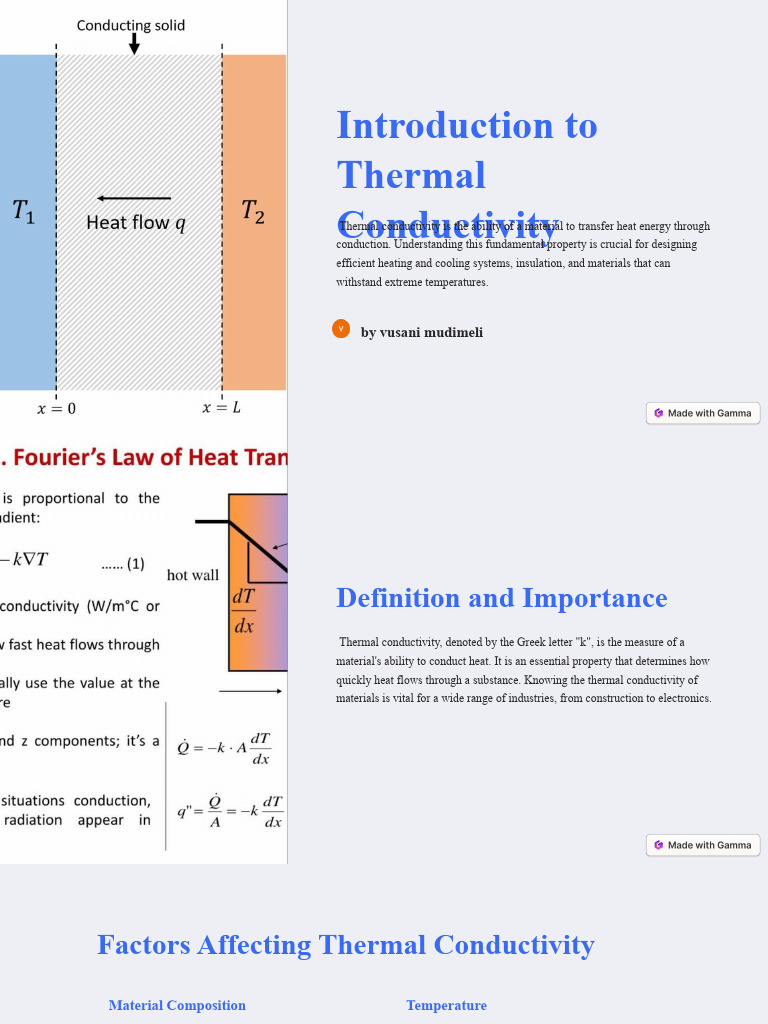 Introduction To Thermal Conductivity | PDF | Electrical Resistivity And Conductivity | Thermal ...