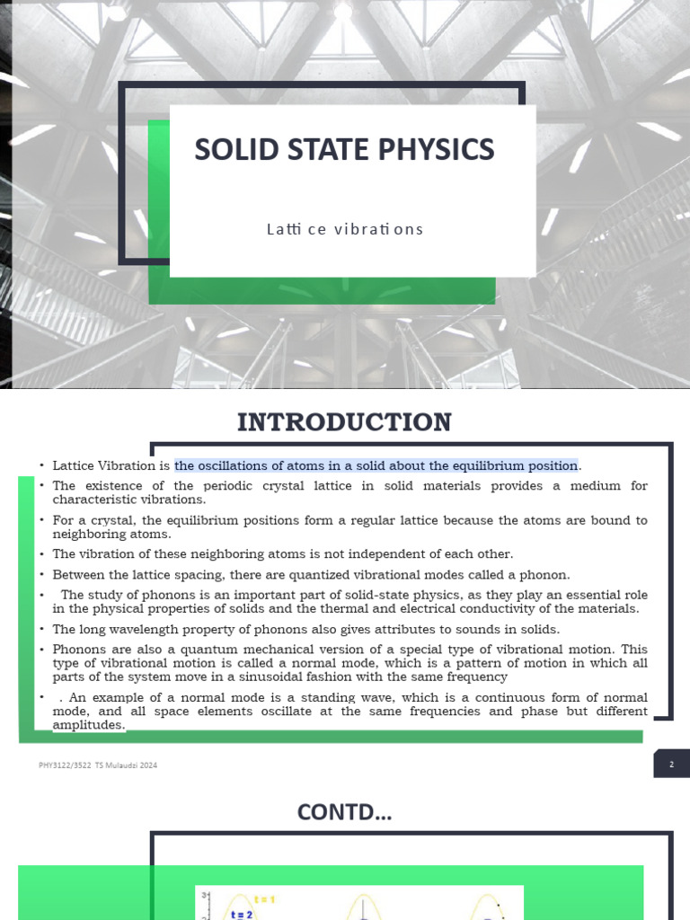 Understanding Lattice Vibrations in Solids | PDF | Phonon | Normal Mode