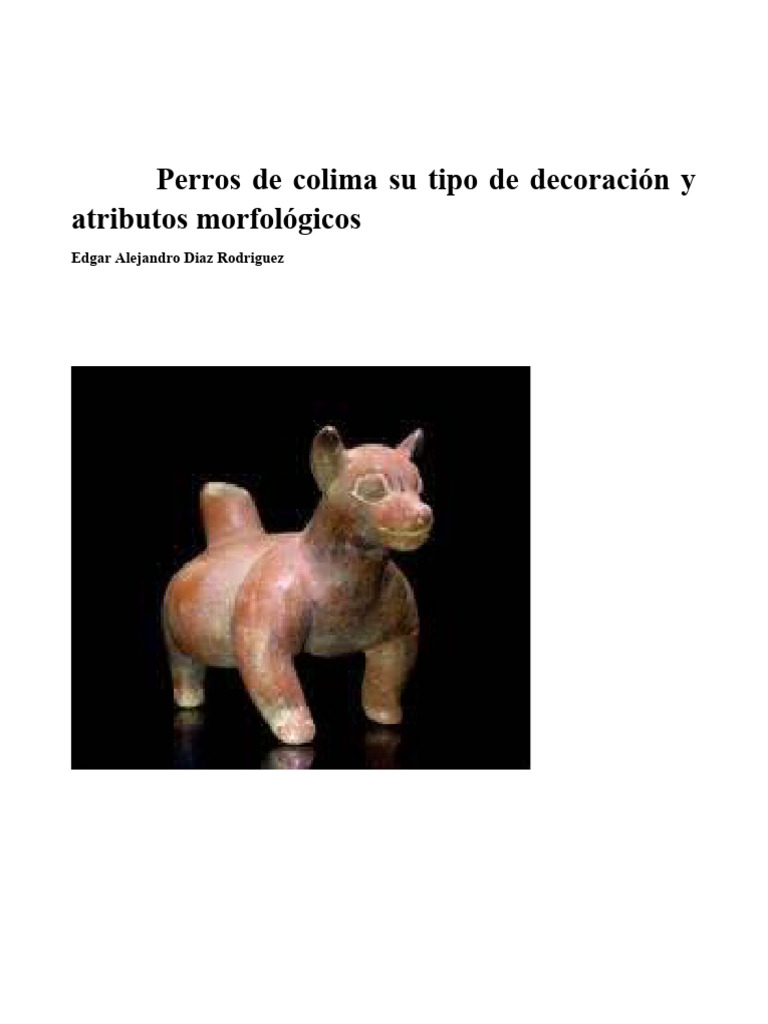Perros de Colima Su Tipo de Decoración y Atributos Morfológico 1.2 ...