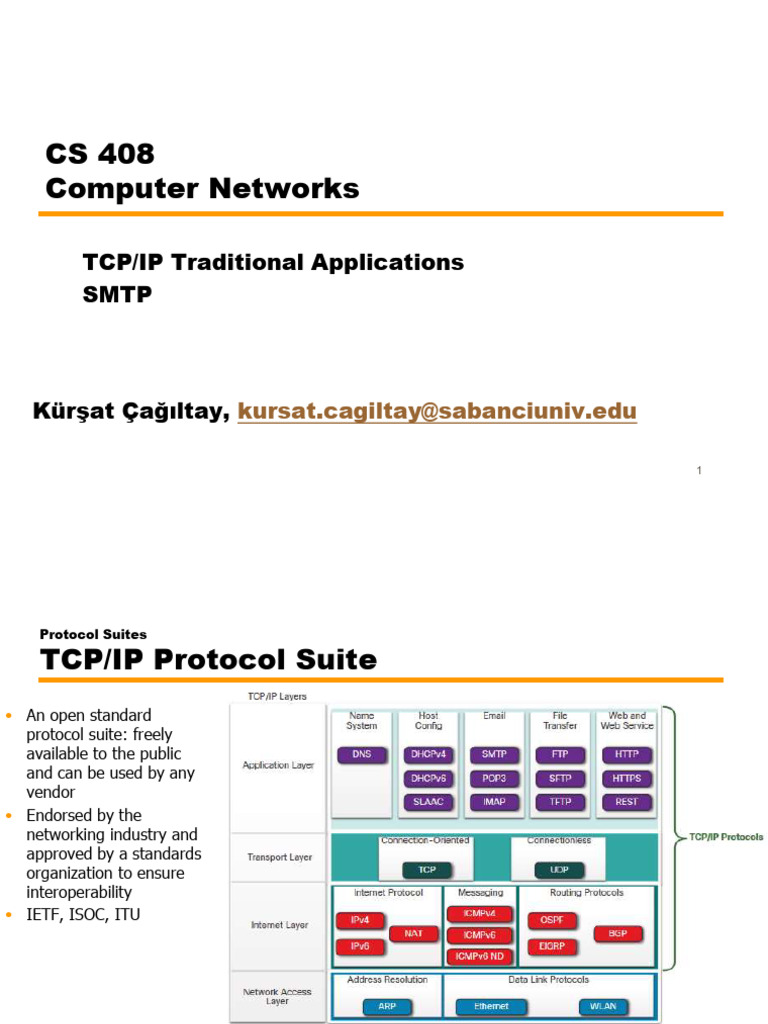 April 3rd Lecture Presentation | PDF | Computer Data | Computer Networking