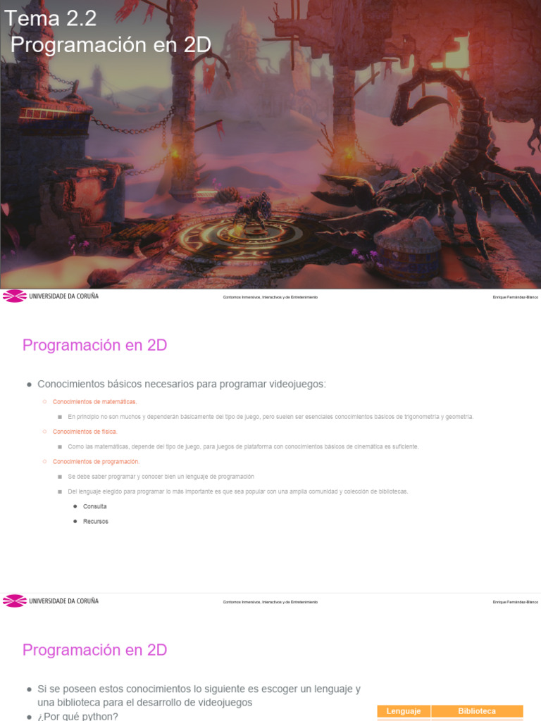 Programacion en 2D | Descargar gratis PDF | Lenguaje de programación | Objeto (informática)