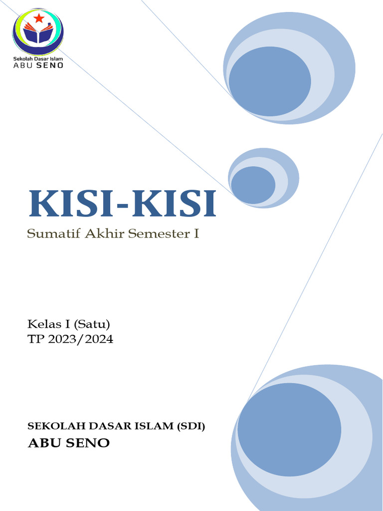 Kisi Kisi Sas Kelas 1 2023-2024 | PDF