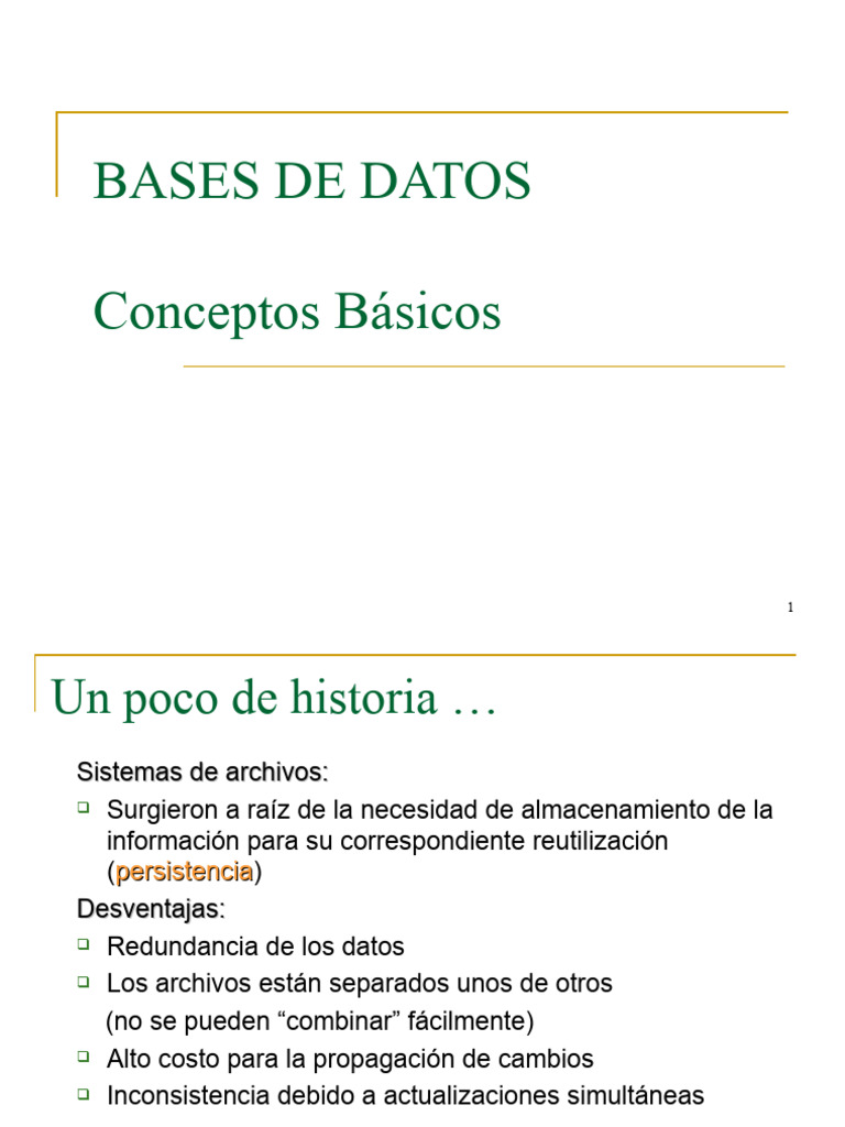 Base de Datos Conceptos Basicos | Descargar gratis PDF | Bases de datos ...