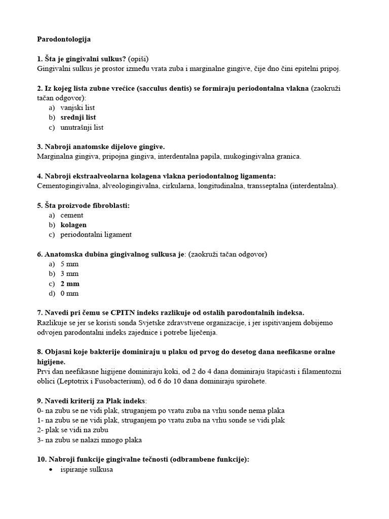 Parodontologija 1 Parc | PDF