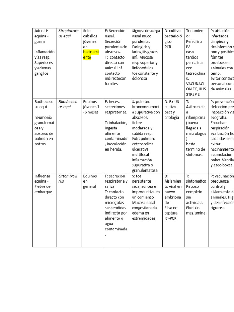 Enfermedades Infecciosas en Caballos | PDF | Tos | Resfriado comun