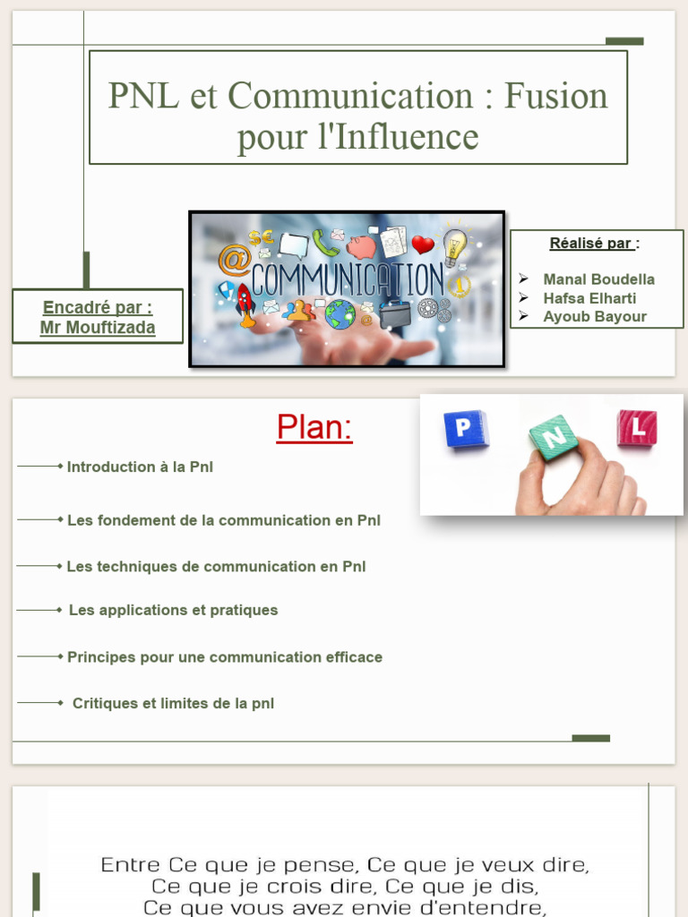 PNL On Communique Tout Temps | PDF | Programmation neuro-linguistique ...