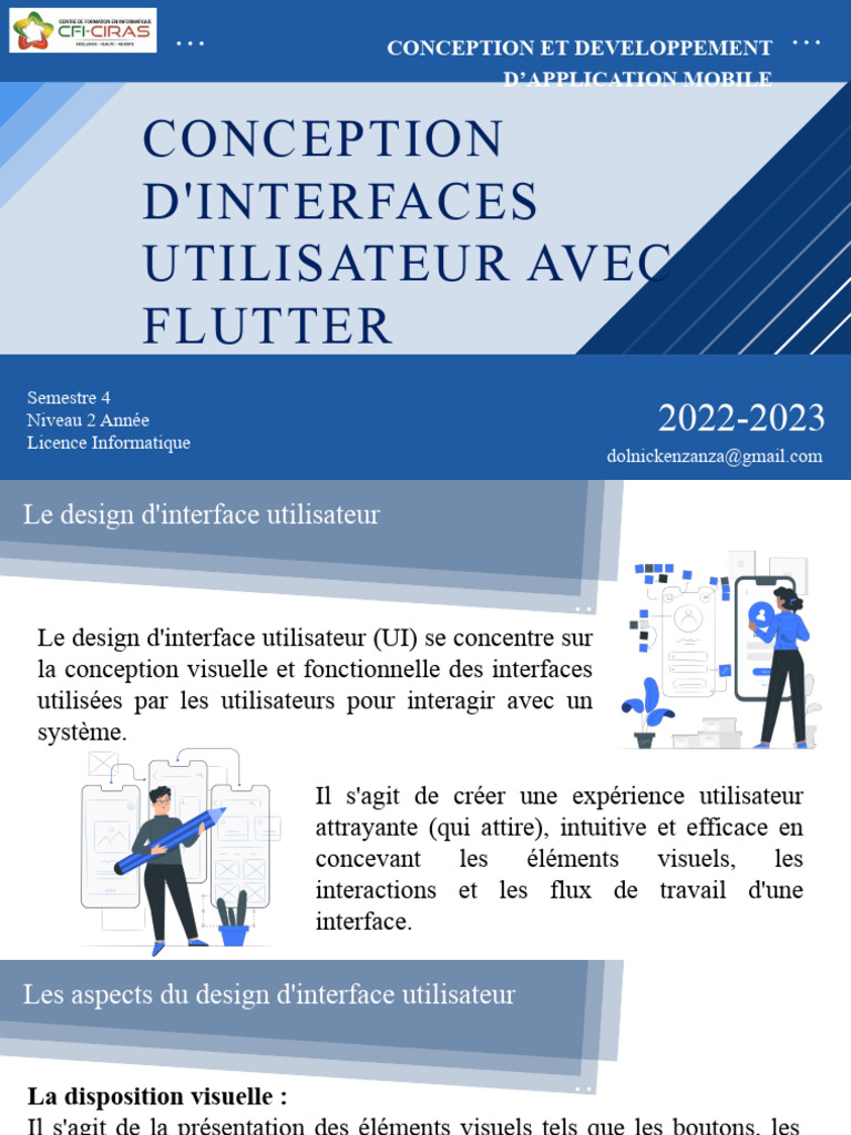 Iv-Conception D'interfaces Utilisateur Avec Flutter | PDF | Interface graphique | Interface ...