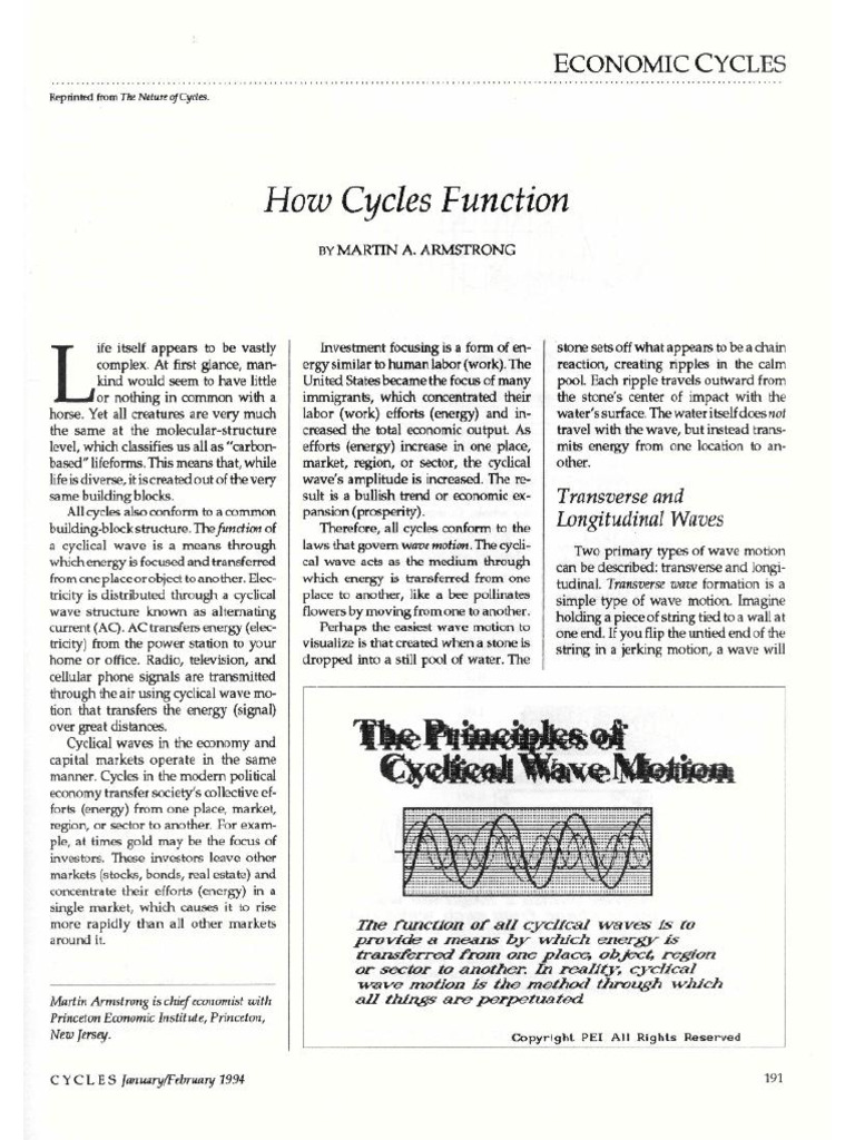 Martin A. Amstrong - How Cycles Function | PDF