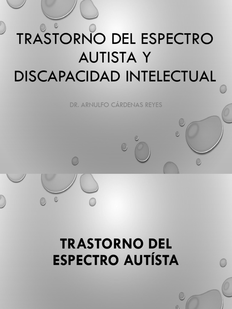 Trastorno Espectro Autista y Discapacidad Intelectual | PDF | Espectro autista | Psiquiatría ...