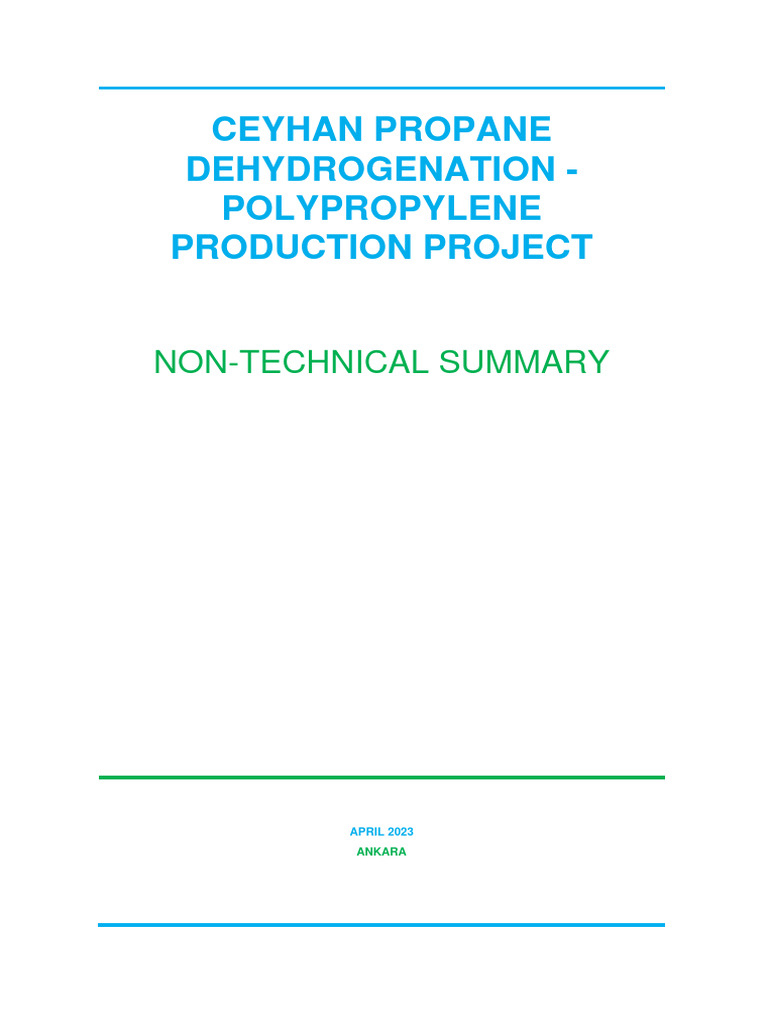 Ceyhan PDH-PP NTS EN | PDF | Environmental Impact Assessment | Life ...