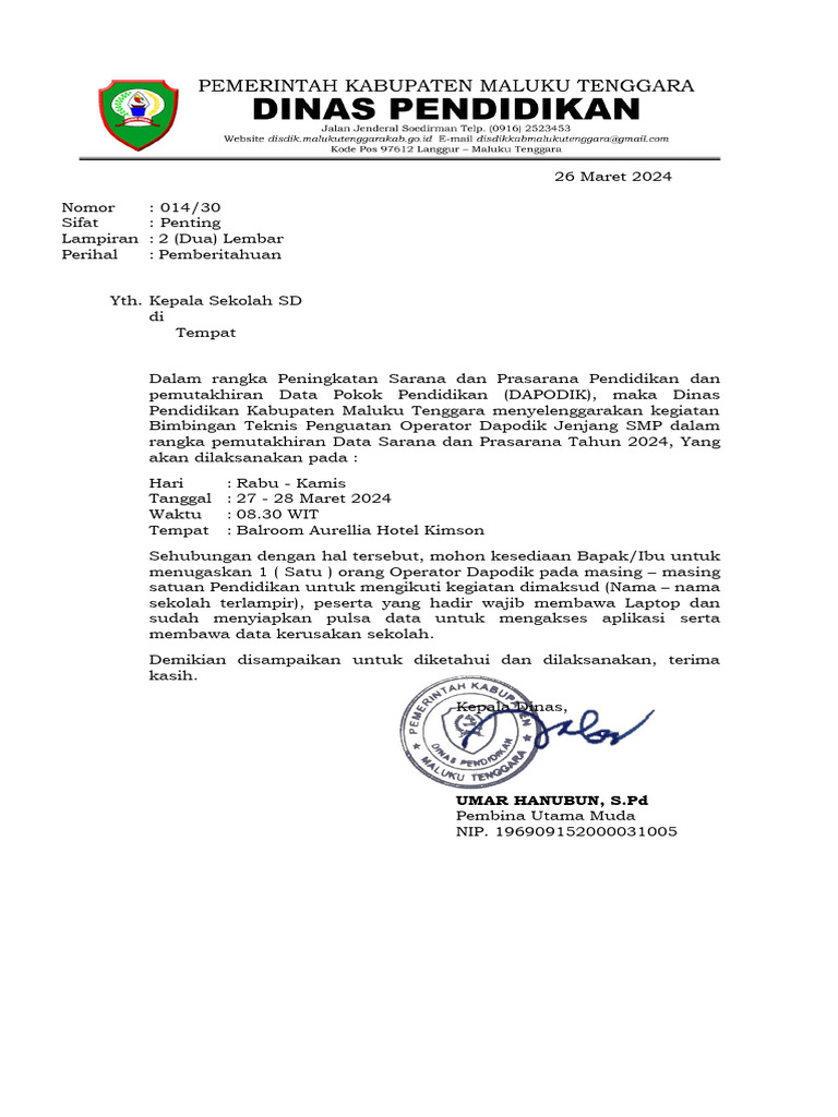 Undangan SD Ok | PDF