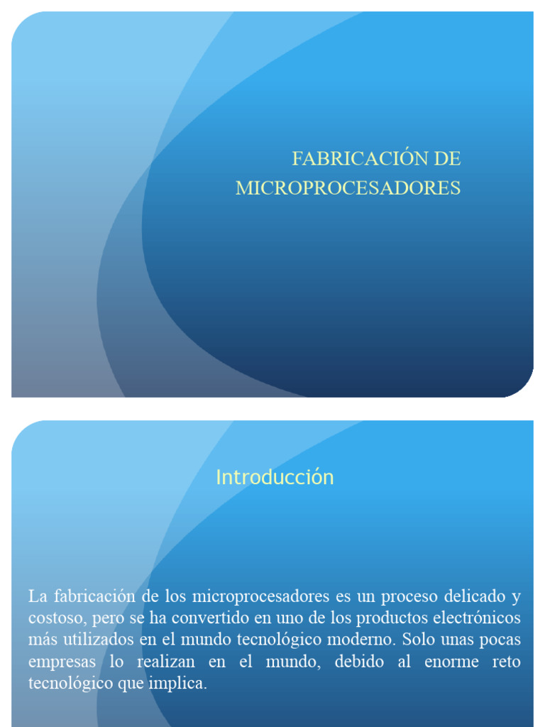 Fabricacion de Microprocesadores | Descargar gratis PDF | Microprocesador | Circuito integrado