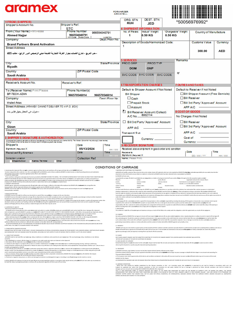 Shipment Number 50056976992 | PDF | Legal Liability | Insurance