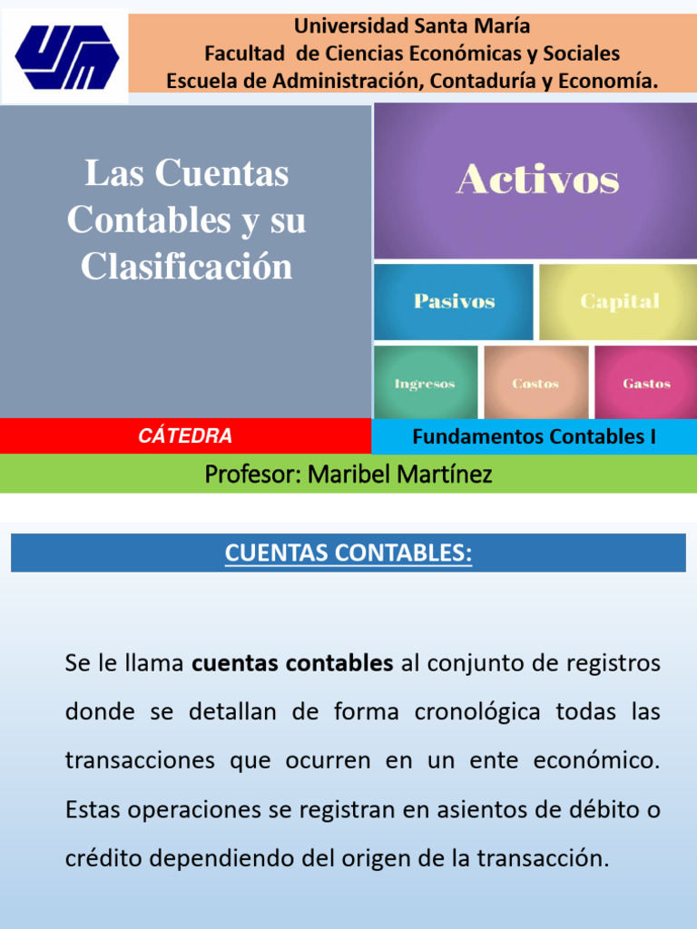 Las Cuentas Contables y Su Clasificación Marzo 2024 | PDF ...