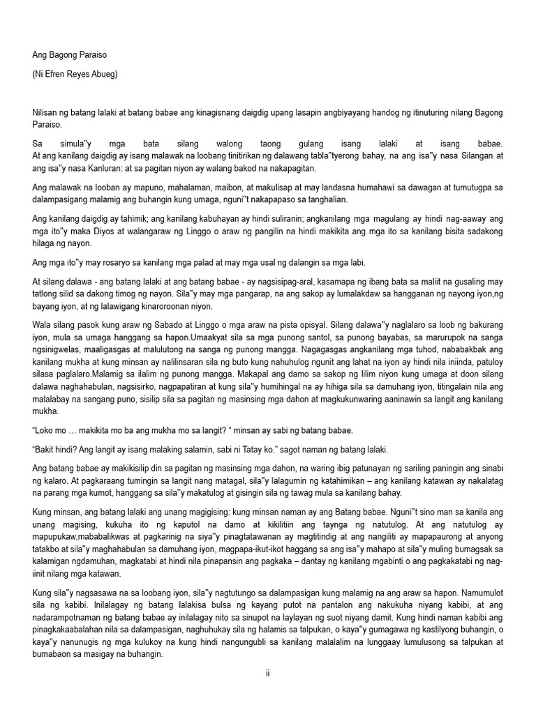 Bagong Paraiso | PDF