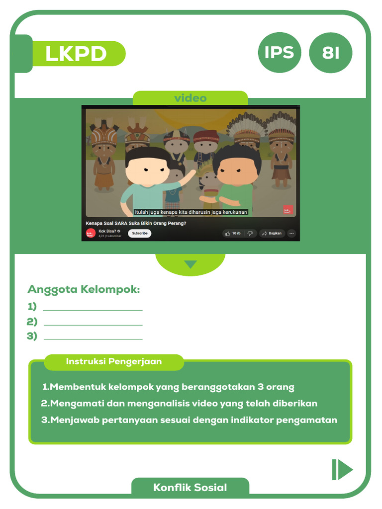 LKPD Konflik Sosial | PDF