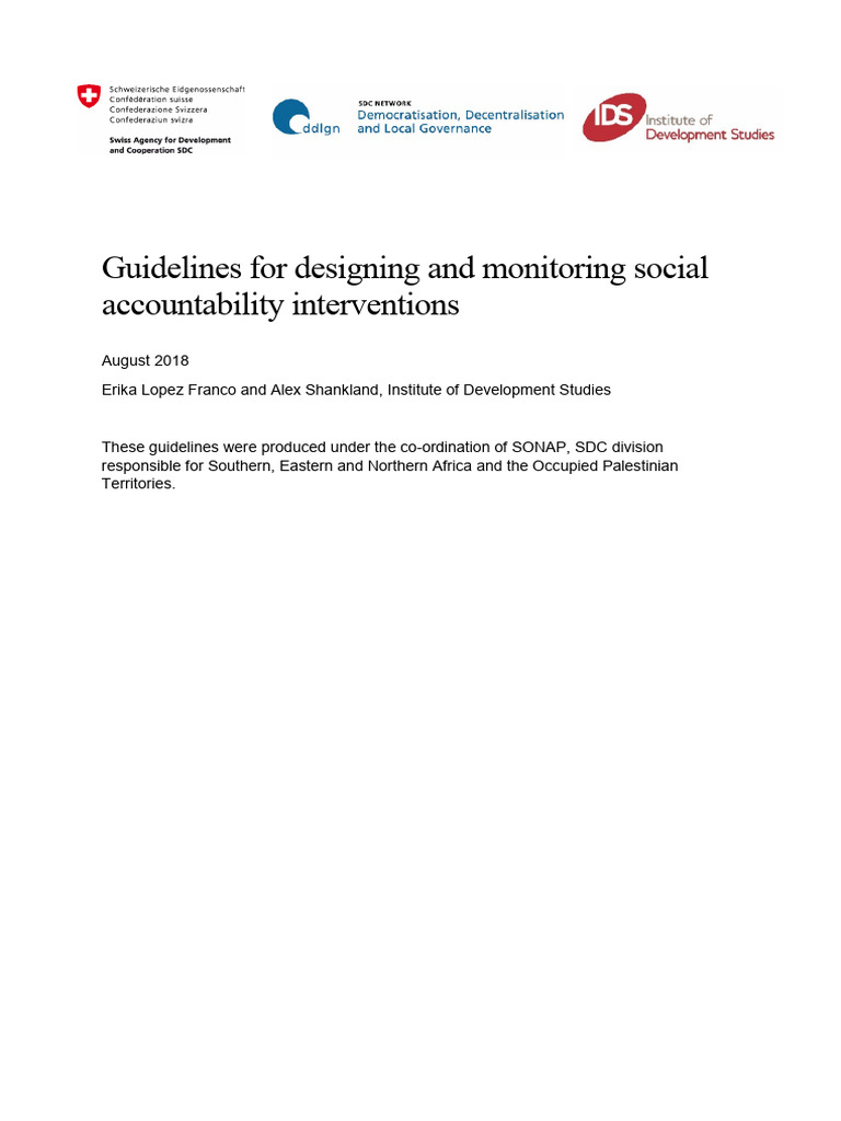 Guidelines For Social Accountability Final 09jan2019 | PDF ...