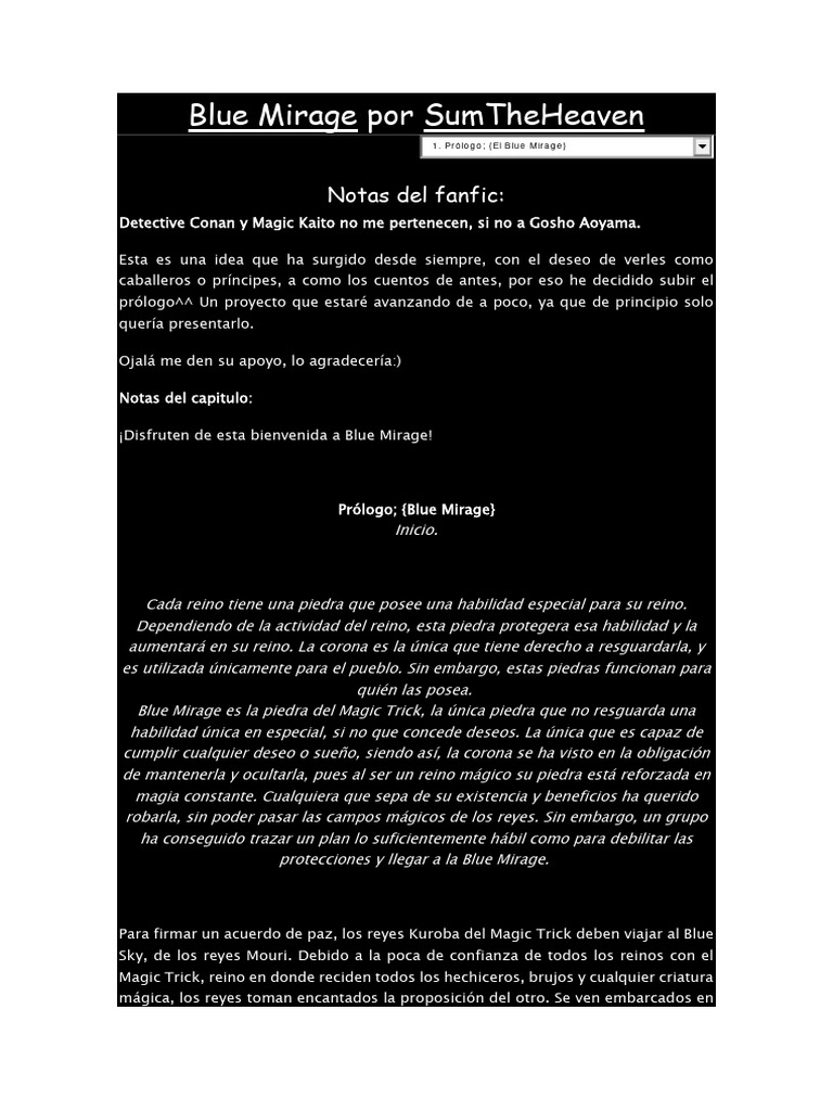 Blue Mirage: Amor y Magia Prohibida | PDF | Espada