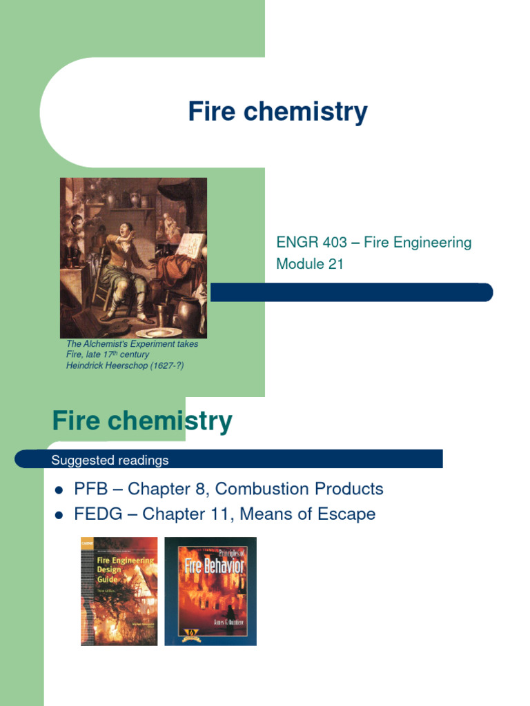 ENGR 403 - Fire Chemistry | PDF | Combustion | Stoichiometry