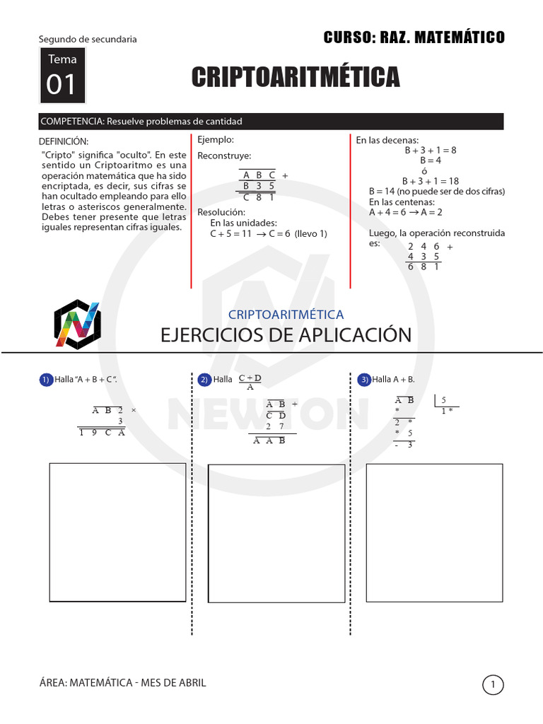 2S - Raz. Matemático-1 | PDF | Matemática Elemental | Aritmética