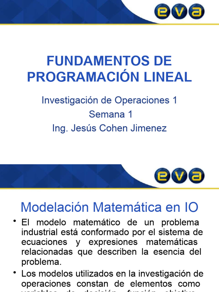 Fundamentos de Programación Lineal_1 | PDF | Programación lineal | Variable (Matemáticas)