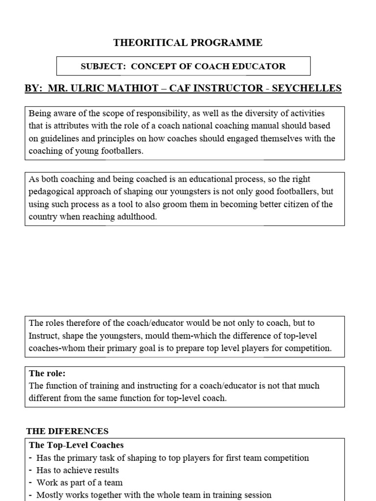 Concept Of Coaching Pdf Motivation Motivational