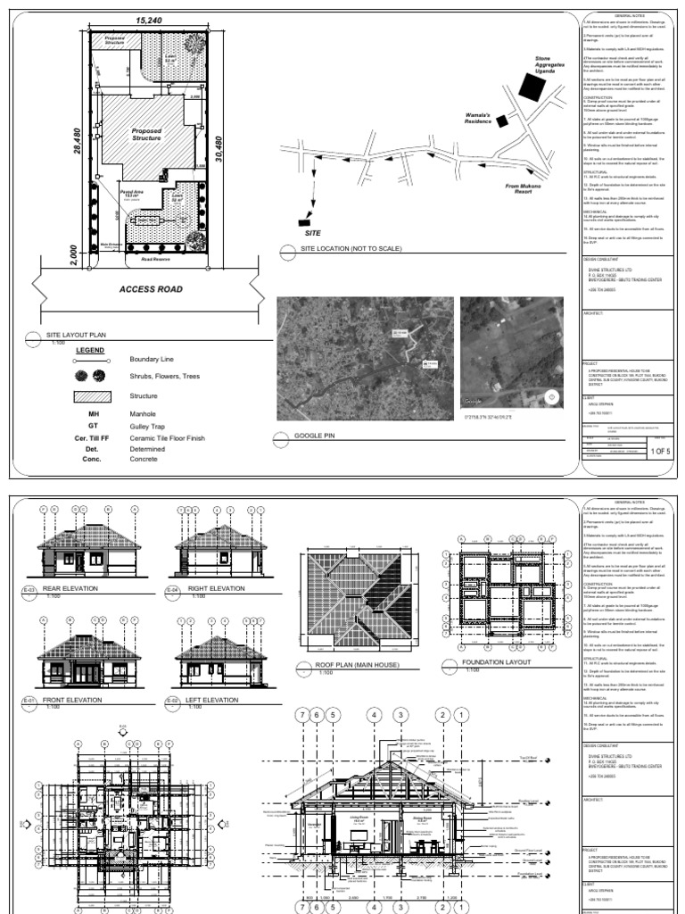 Proposed Residential House Plans | PDF | Buildings And Structures ...