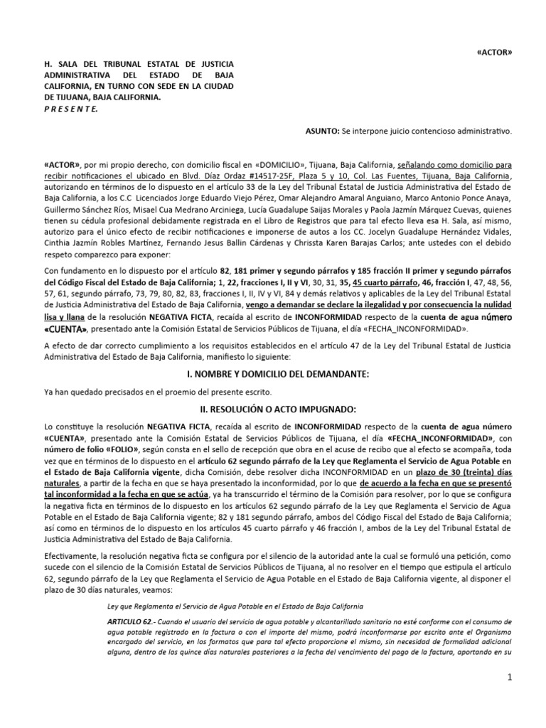 Demanda vs negativa ficta CON CORTE escasos | PDF | Caso de ley | Ley ...