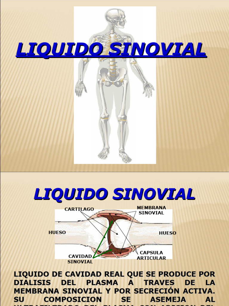 Valores Normales del Líquido Sinovial | PDF | Articulación ...