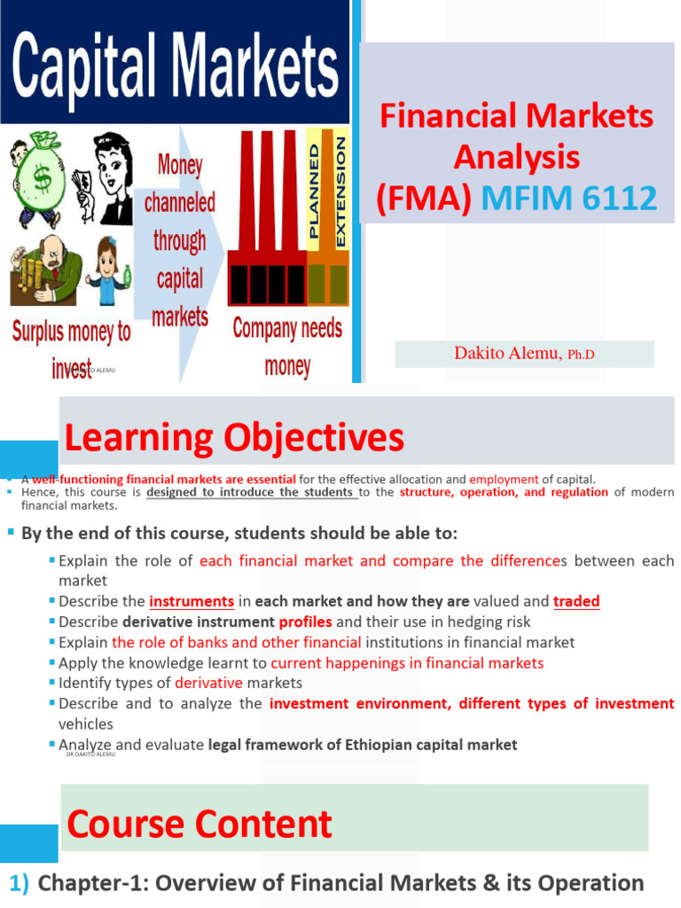 Chapter One Overview of Financial Markets Analysis | PDF | Securities ...