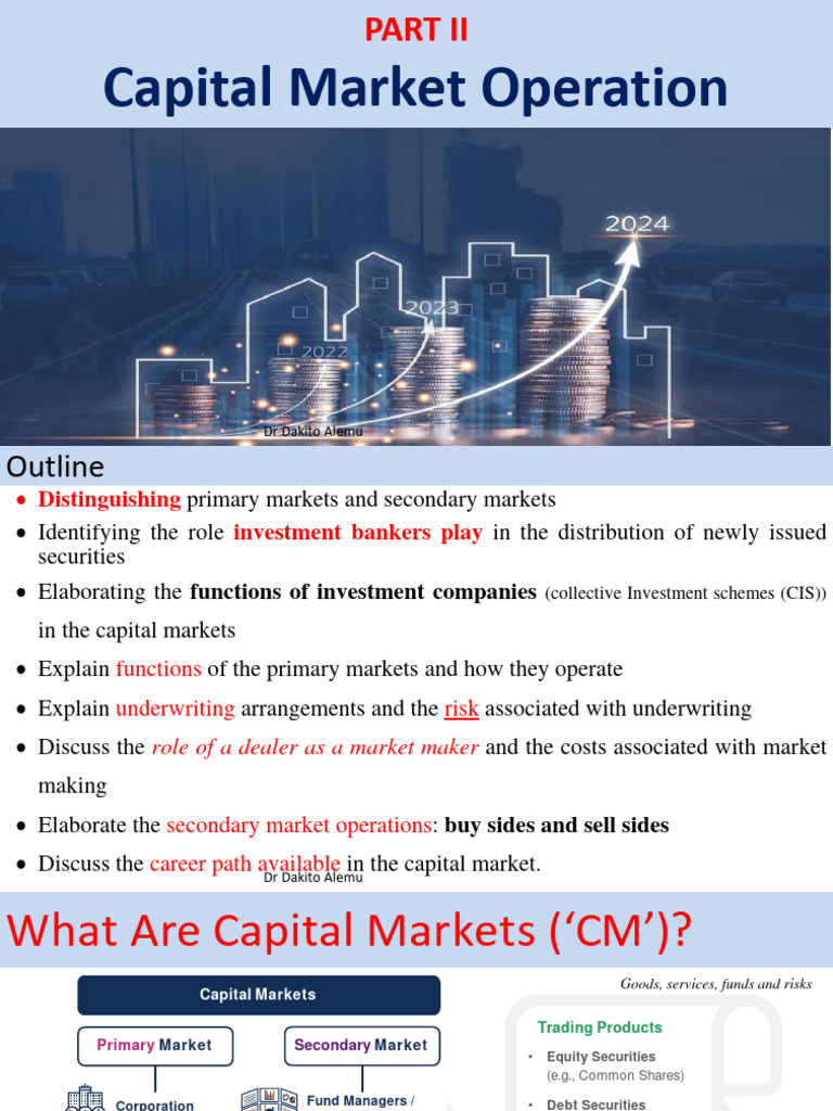 Chapter 1 Part II Capital Markets Operation | PDF | Securities (Finance ...