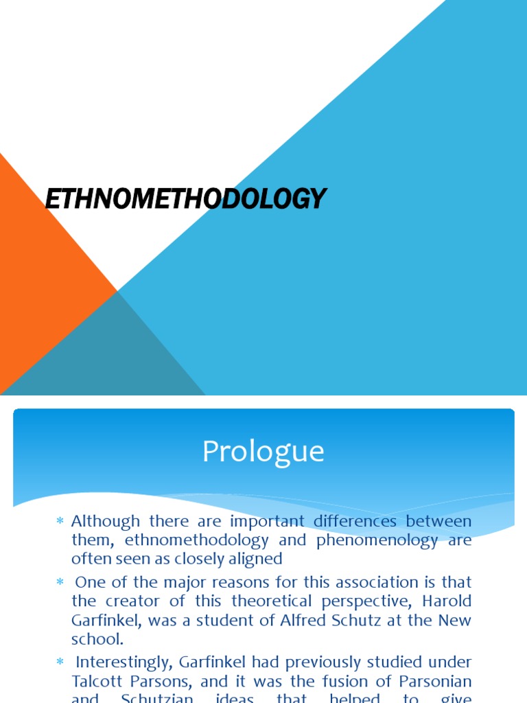 Ethnomethodology | Émile Durkheim | Sociology
