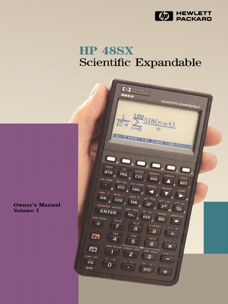HP 48sx.vol1.en | PDF | Matrix (Mathematics) | Function (Mathematics)