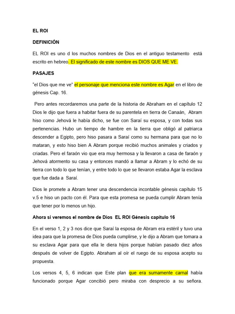 El Roi | PDF | Abrahán | Ismael