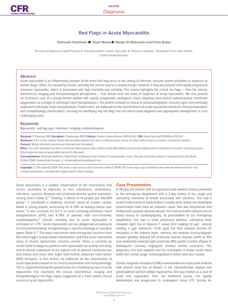 CFR Hashmani WEB | PDF | Ejection Fraction | Heart