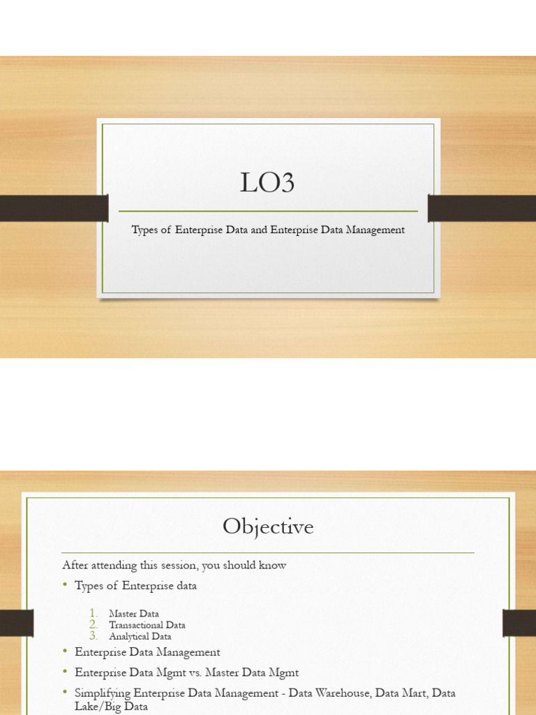 5 LO3a) - Types of Enterprise Data | PDF | Information Retrieval ...