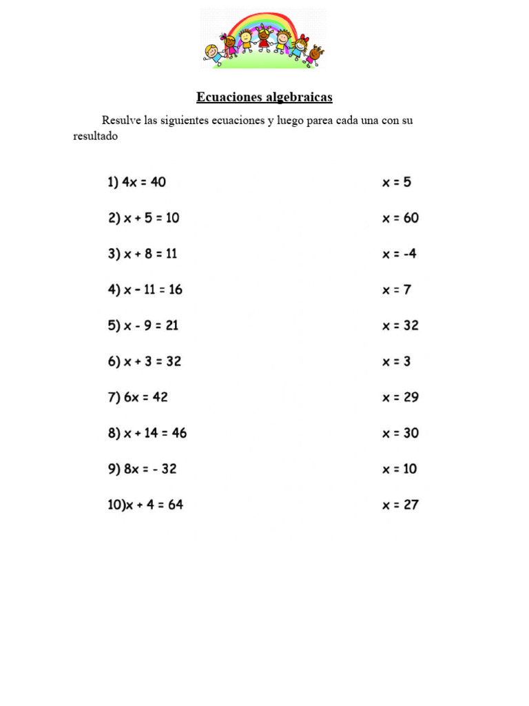 Ecuaciones Algebraicas | PDF