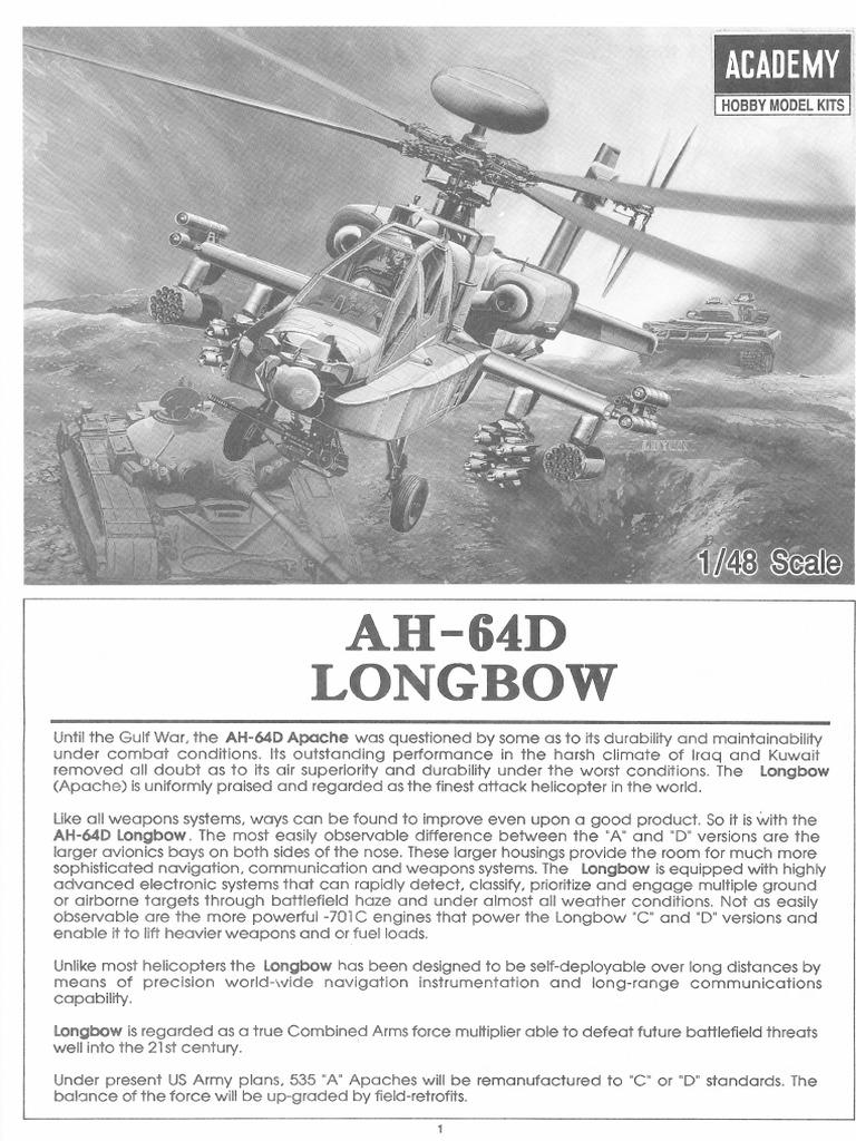 Academy Ah-64d Longbow | PDF | Rotorcraft | Military Science