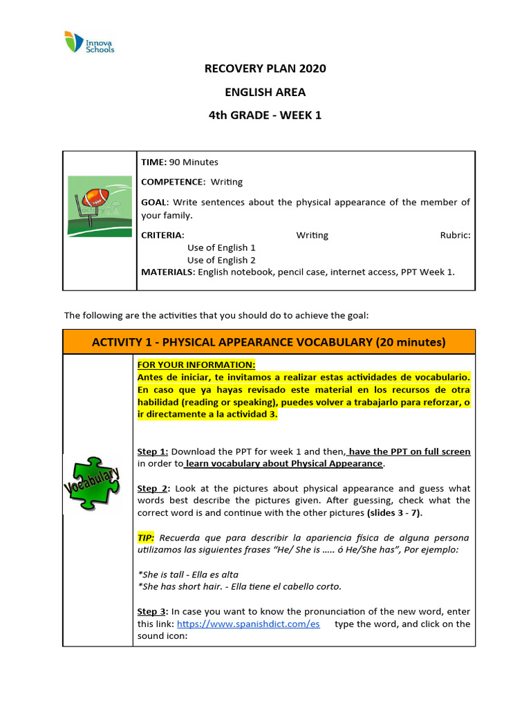 4th Grade Writing Recovery Plan | PDF | Linguistics | Human Communication