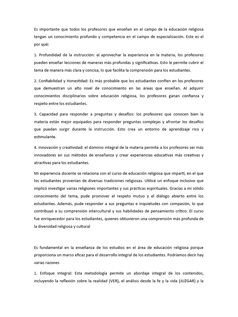 FORO | PDF | Maestros | Aprendizaje