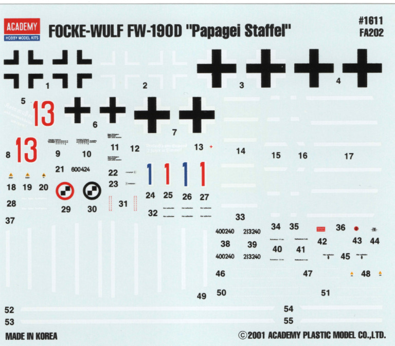 Academy Focke Wulf FW190-9 Decal | PDF