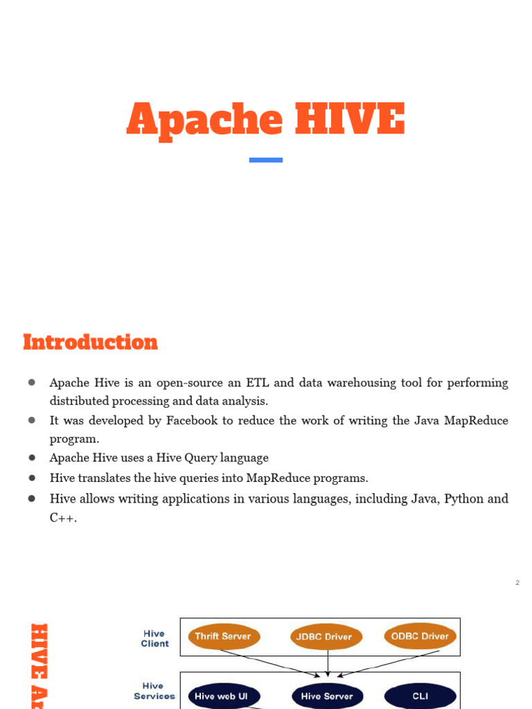 Apache HIVE.pptx | PDF | Software | Software Design