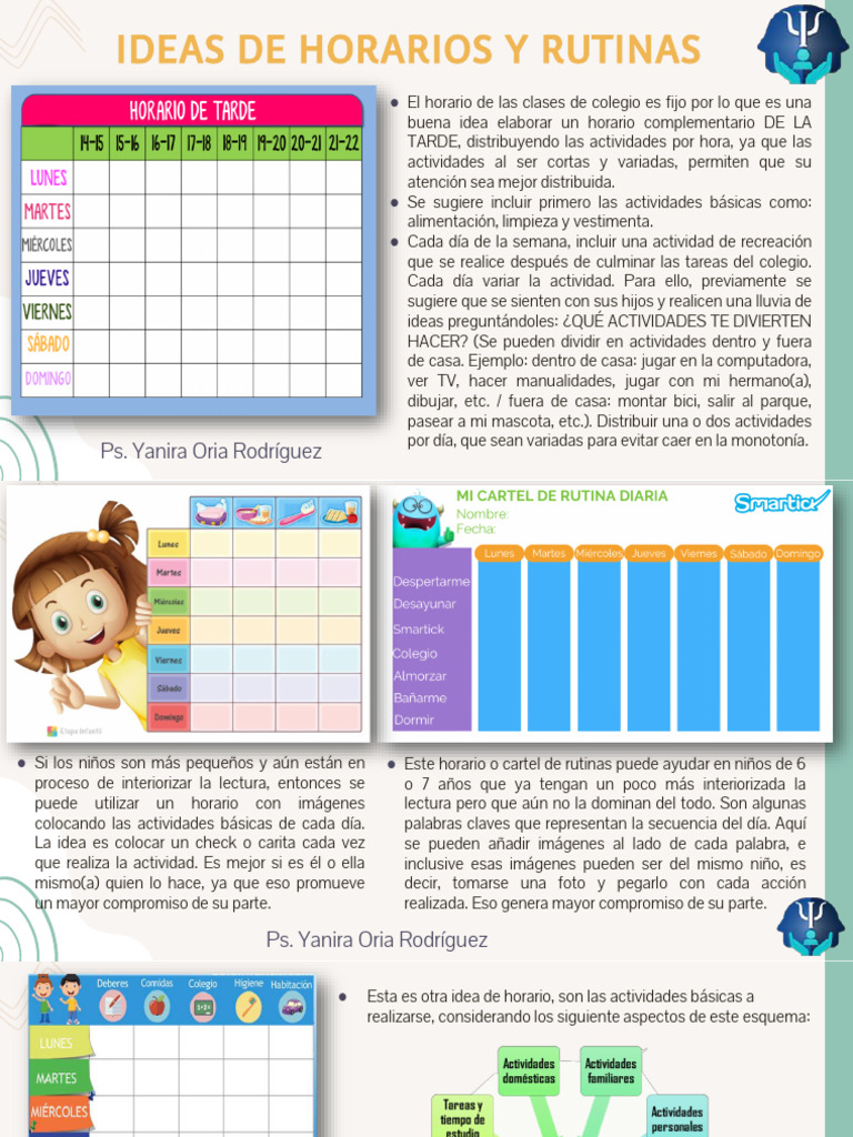 Ideas de Horarios y Rutinas - 1 - 111118910 | PDF