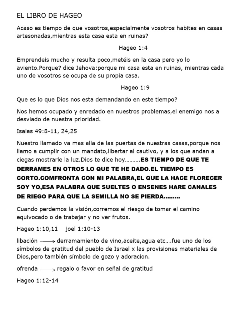 El Libro de Hageo | PDF