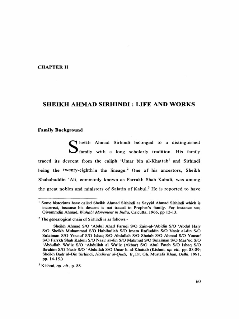 Sheikh Ahmad Sirhindi - Life and Works | PDF | Sufism | Sheikh