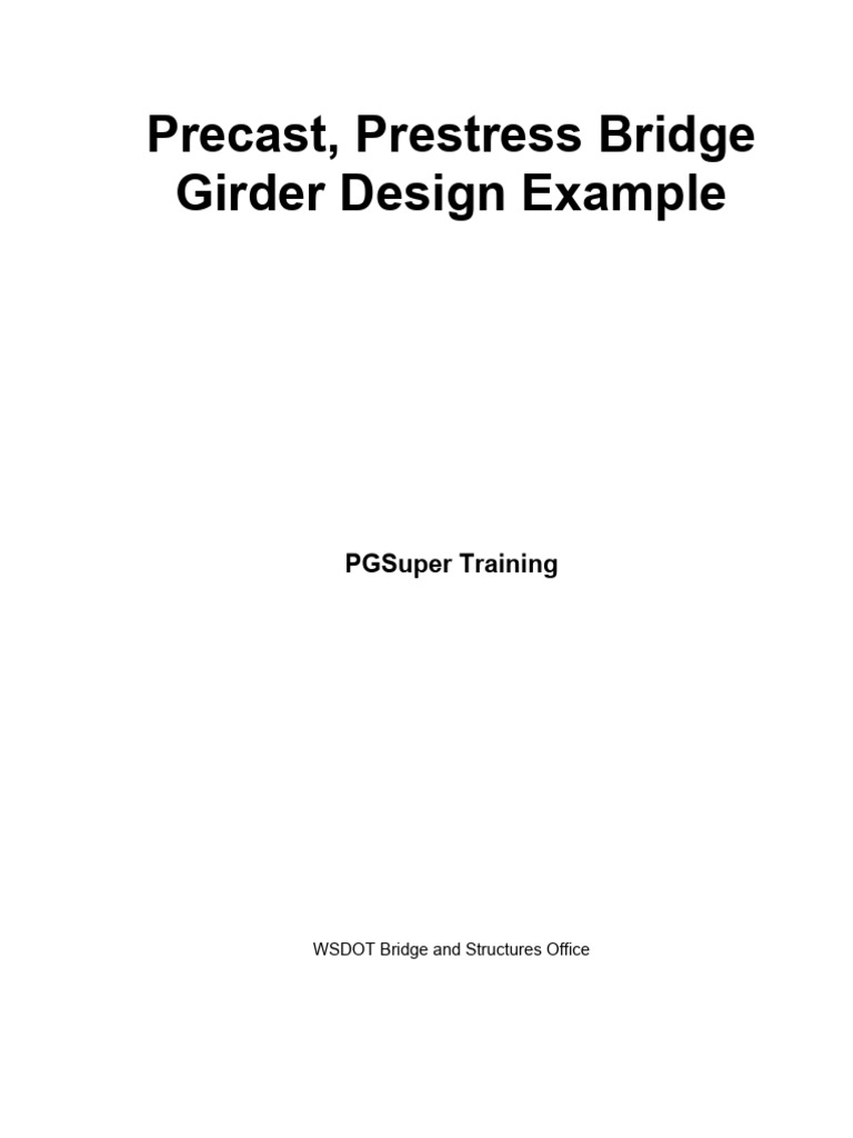 PGSuper Design PTGirder Bridge Software | PDF | Prestressed Concrete ...