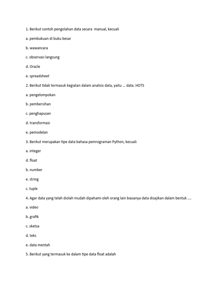 Soal Pat Tik Kelas X (Man 3 Inhil) | PDF | Teknologi & Rekayasa