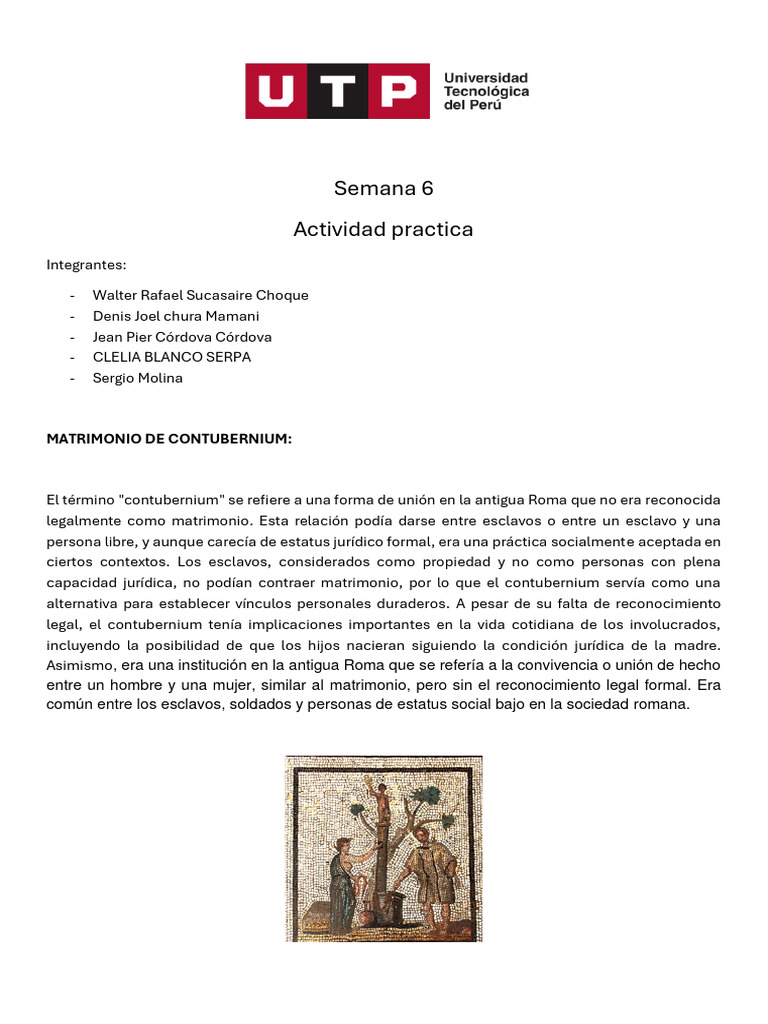 Matrimonio de Contubernium | PDF