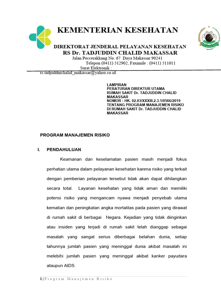 Program Manrisk 2019 | PDF | Pengembangan Diri