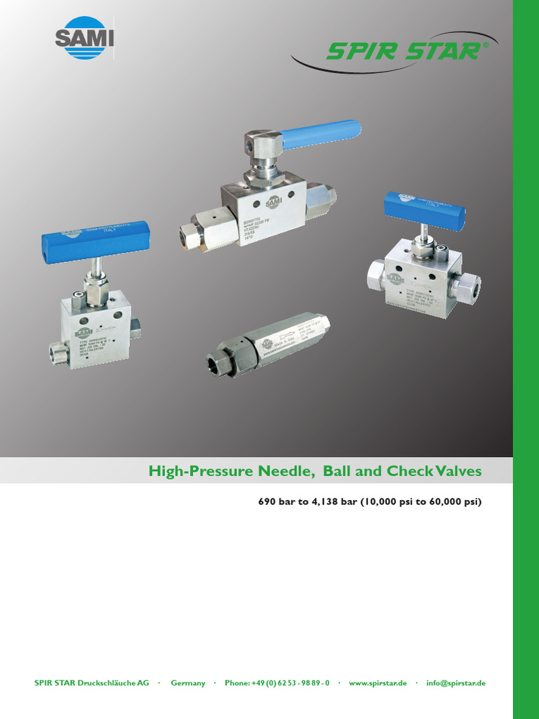 High-Pressure Valves Catalog | PDF | Valve | Home Appliance